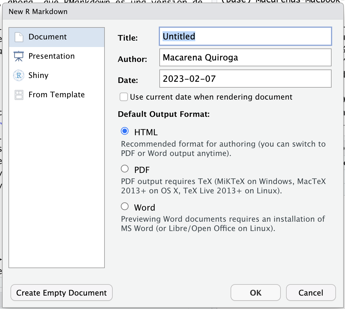 Guía hiper-básica a RMarkdown | Macarena Quiroga